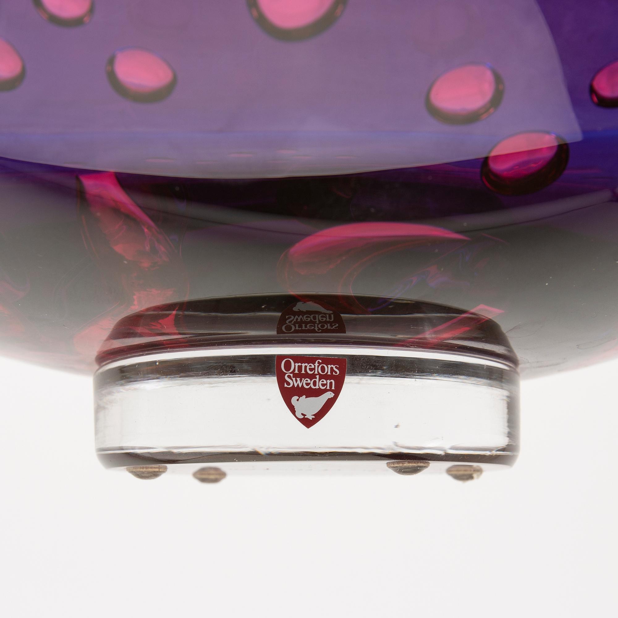 Olle Alberius, a signed glas bowl Orrefors gallery 92. - Bukowskis