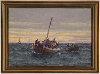 Emil Ekman, oil on panel, signed. - Bukowskis