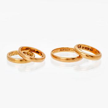 Rings 4 pcs 18K gold. - Bukowskis