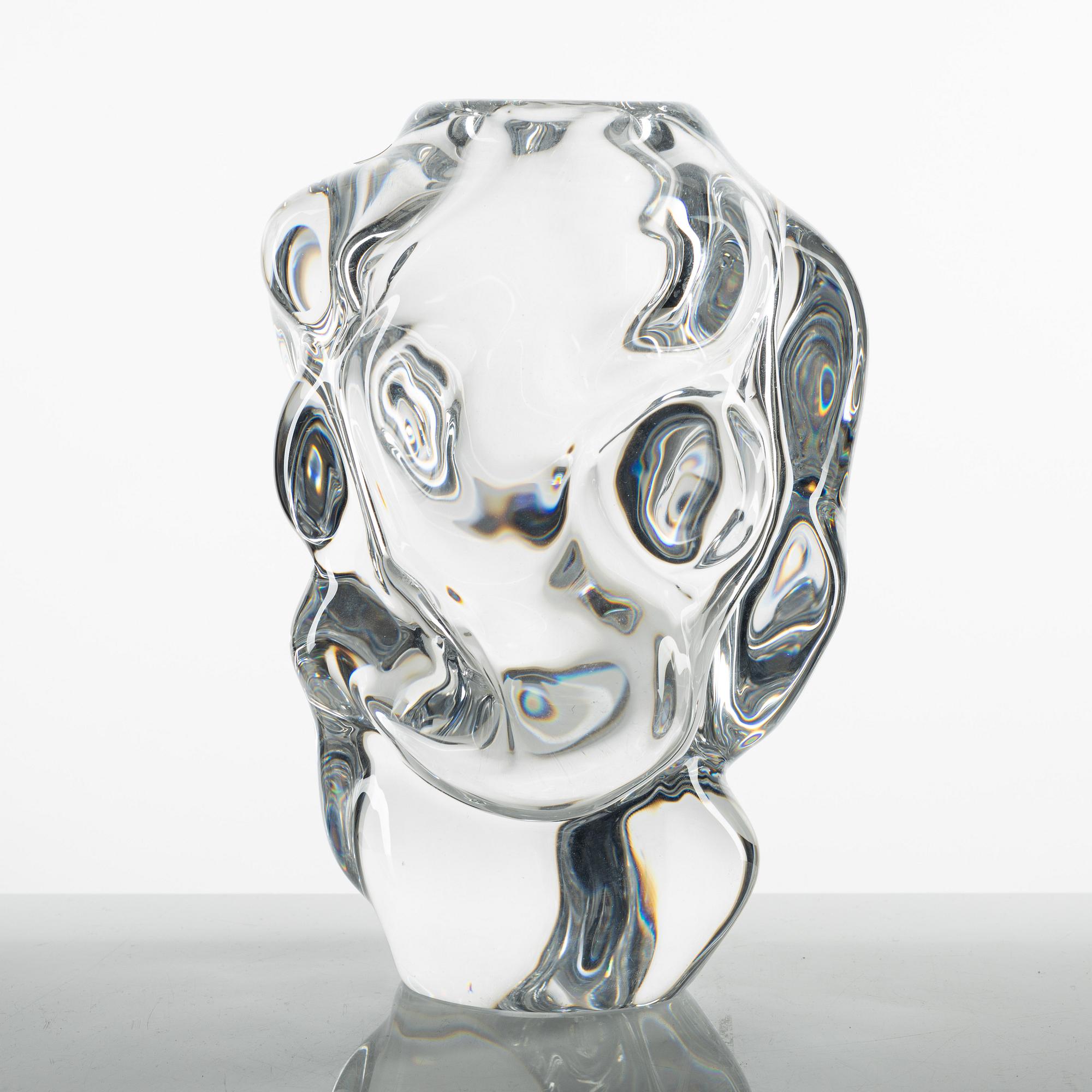 Per B. Sundberg, vase, glass, Orrefors, signed. - Bukowskis