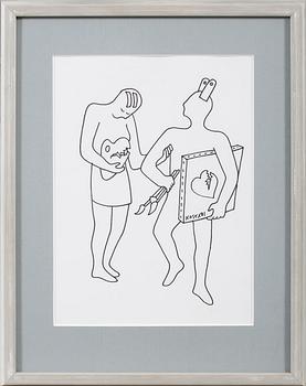 MARK KOSTABI, drawing, signed. - Bukowskis