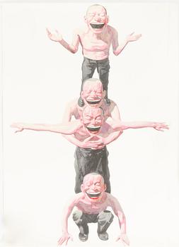 Yue Minjun, Untitled (Smile-ism No. 2): One Smile Elevates Us All ...