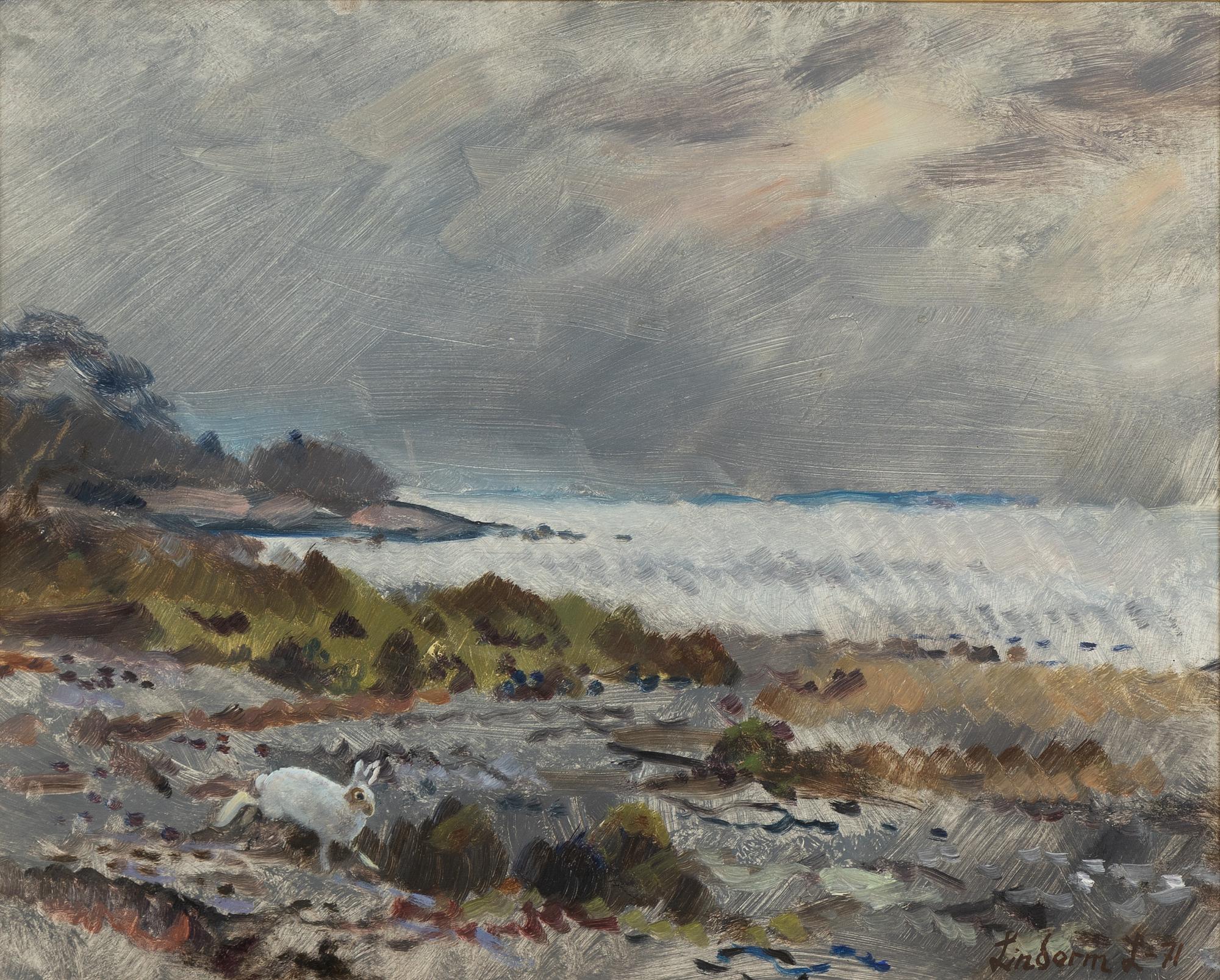 Lindorm Liljefors, olja på pannå, signerad och daterad -71. - Bukowskis