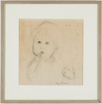 HELGA HENCHEN, blyertsteckning, signerad. - Bukowskis