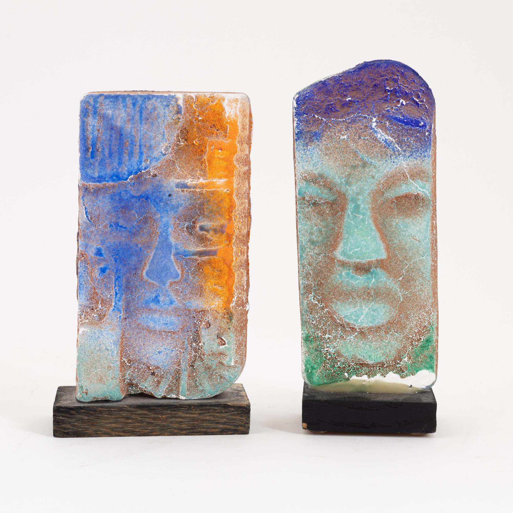 Björn Ekegren, two glass sculptures, signed and numbered. - Bukowskis