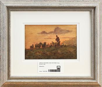 EDOUARD VAN GOETHEM, tillskr, akvarell, sign. - Bukowskis