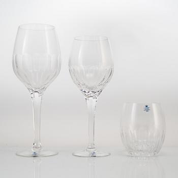 A set of 48 p. glassware by Sigvard Bernadotte, "Marianne Millenium ...