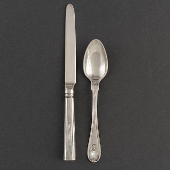 BESTICK, 12 delar, silver, Carl Gideon Renander (Stockholm 1775-1819 ...