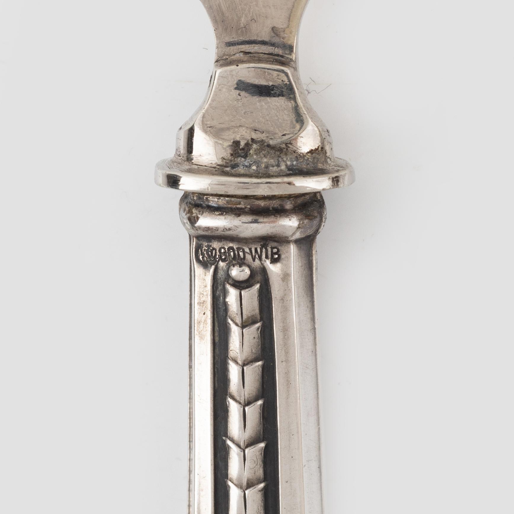 A German Silver Fish Cutlery in Case, mark of WT Binder, Bremen circa ...