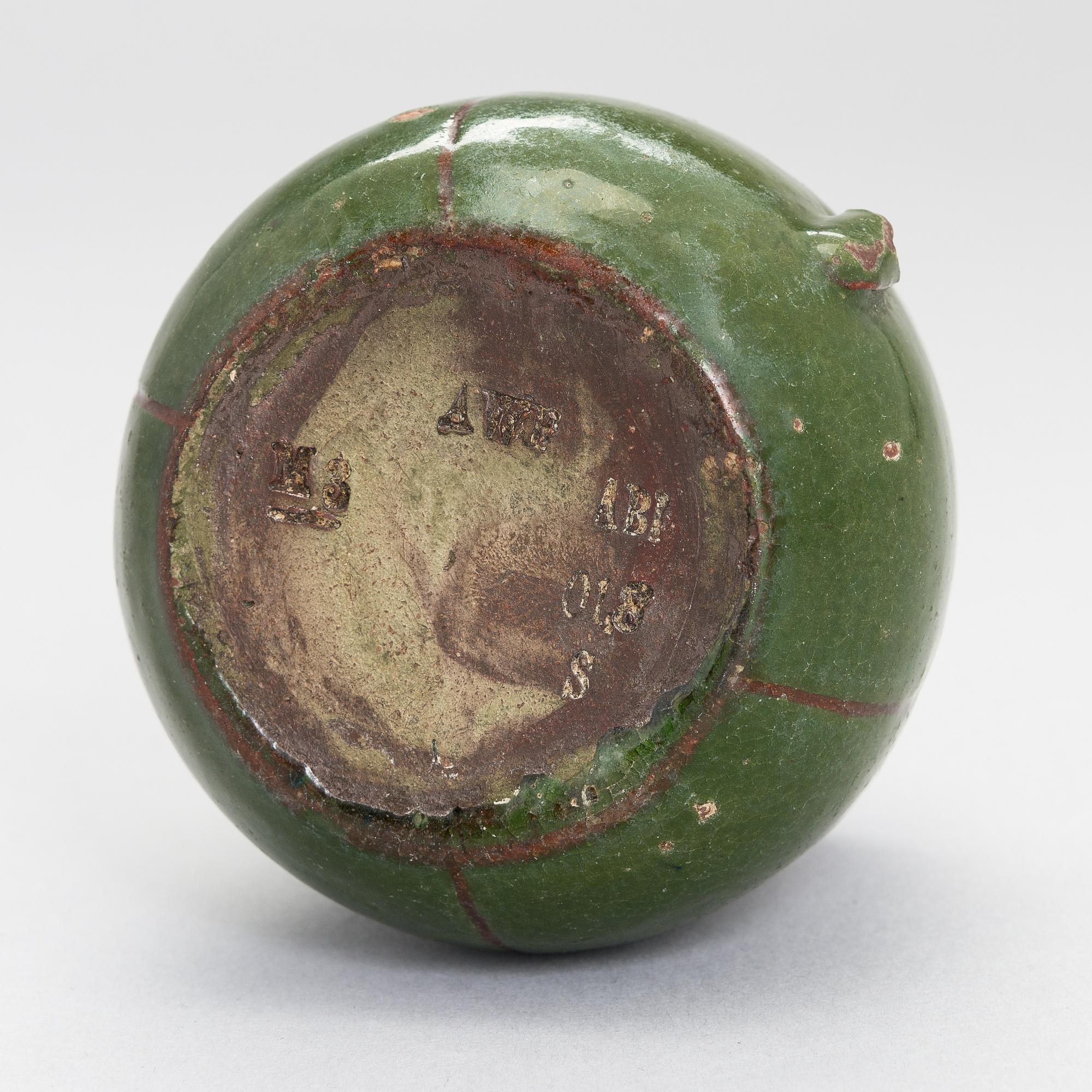 ALFRED WILLIAM FINCH, creamer, ceramic, Iris, signed A.W. Finch. 1901 ...