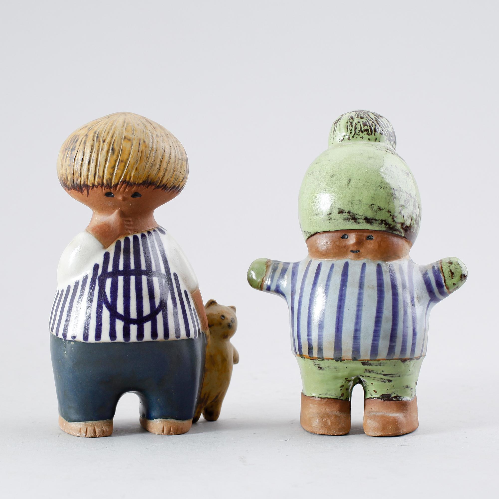 FIGURER, 2 st, stengods, Lisa Larson, Gustavsberg. - Bukowskis