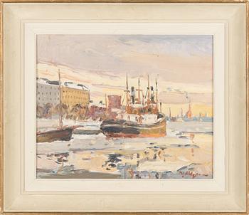 William Ahlgren, oil on board, signed. - Bukowskis