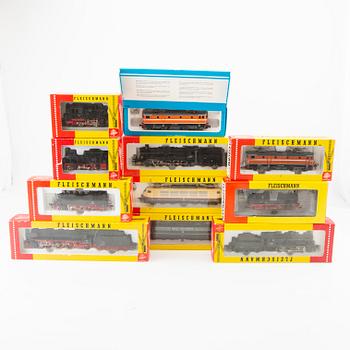 A collection of locomotives, 11 pieces, Fleischmann and others. - Bukowskis