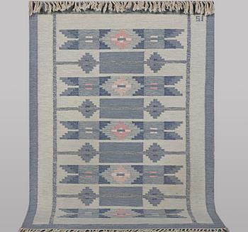 Ingegred Silow, a flat weave carpet, signed IS, ca 197 x 137 cm ...