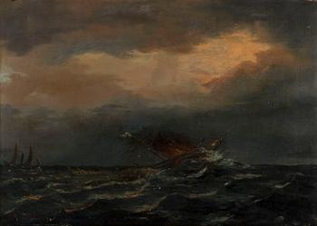 MARCUS LARSSON, Olja på papp-pannå, signerad och daterad Paris 1856 ...