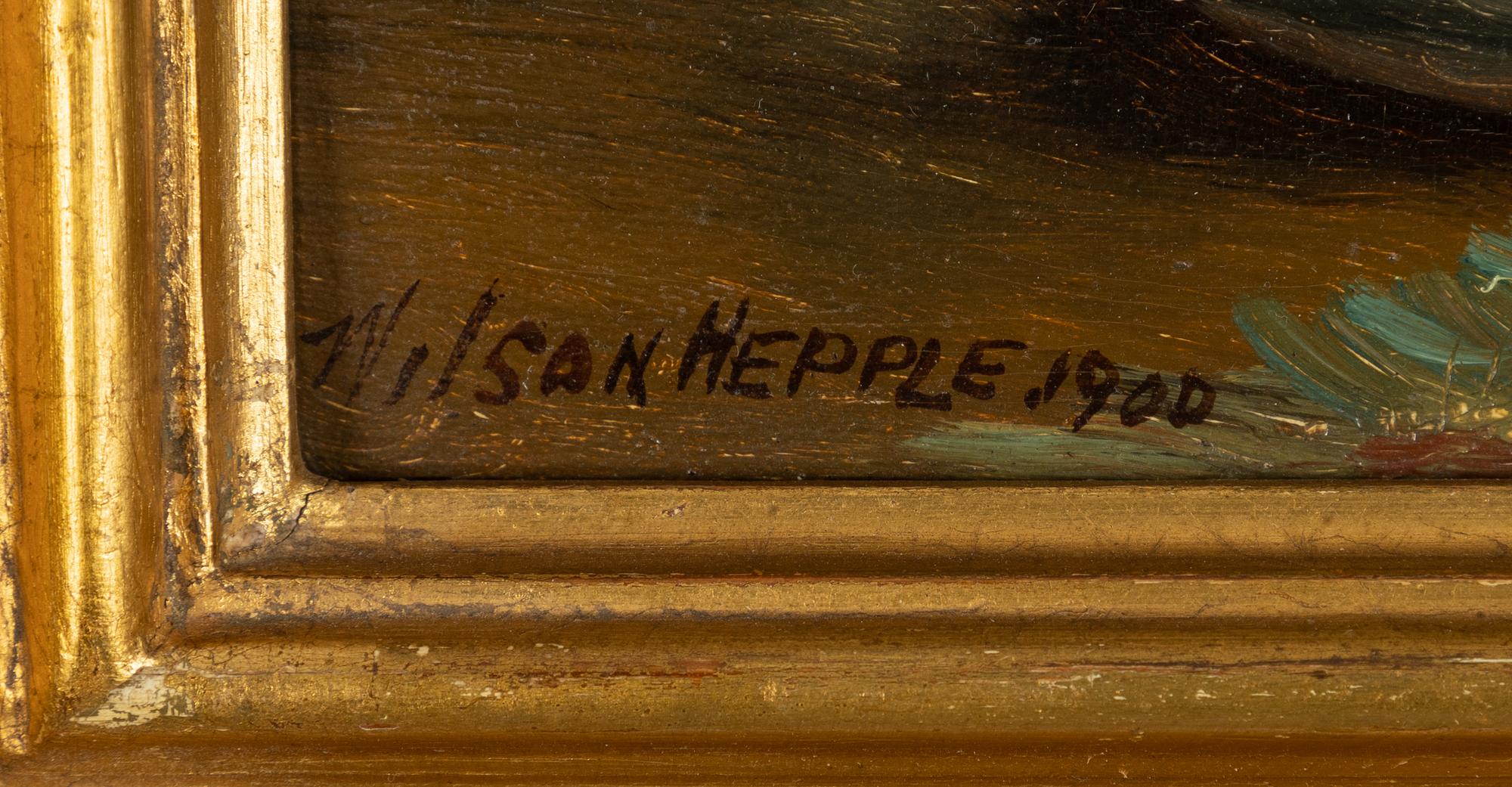 Wilson Hepple, Katt och skål med grädde. - Bukowskis