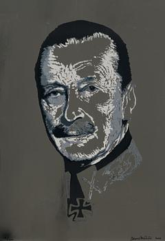 Portfolio of prints, 'Mannerheim', a set of five lithographs, signed ...