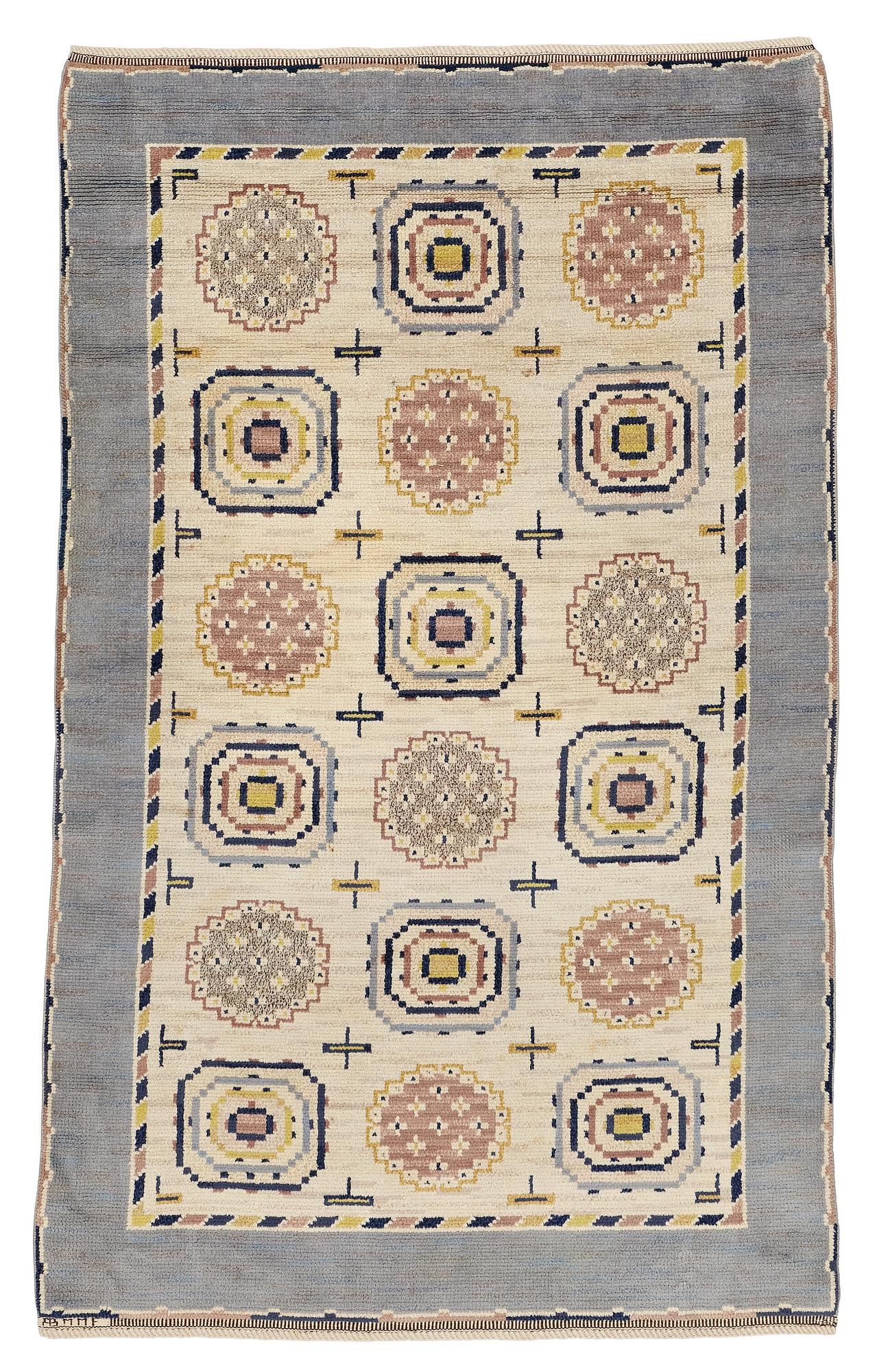 Märta Måås-Fjetterström, MATTA, "Blåringen", flossa, ca 251 x 150-157 ...