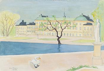 Einar Jolin, Vy över Drottningholms slott. - Bukowskis