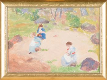 Hugo Simberg, oil on board, signed. - Bukowskis