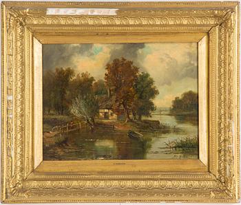 John LOCKER, 19th century, oil on canvas, river scenery. - Bukowskis