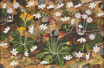 Stina Sunesson, "Vårblommor - Tällberg". - Bukowskis