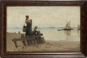 Frithjof Smith-Hald. Mother and childern by the sea. - Bukowskis