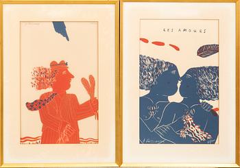 Alexandre Fassianos, "The Loves" and "Man with Tie". - Bukowskis