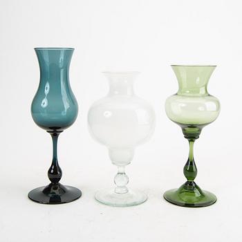 Hugo Gehlin, a set of three glass beakers, Gullaskruf, designed in 1951 ...