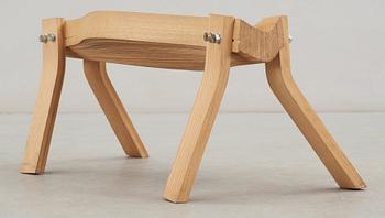 A Gunnar Aagaard Andersen ash and iron stool, PP Möbler, Denmark ...