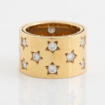 Brilliant cut diamond star shaped ring. - Bukowskis