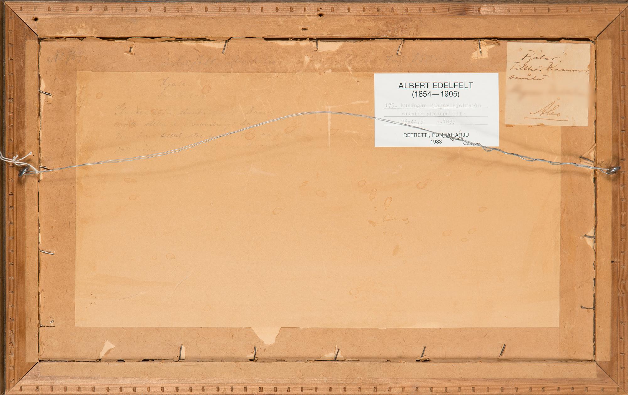 Albert Edelfelt, Kuningas Fjalar Hjalmarin ruumiin ääressä III. - Bukowskis