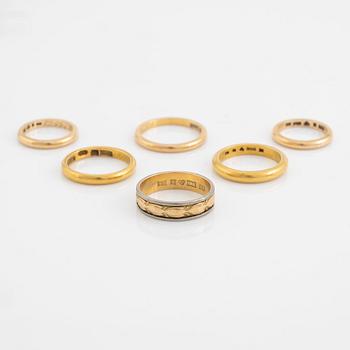 Six gold rings. - Bukowskis