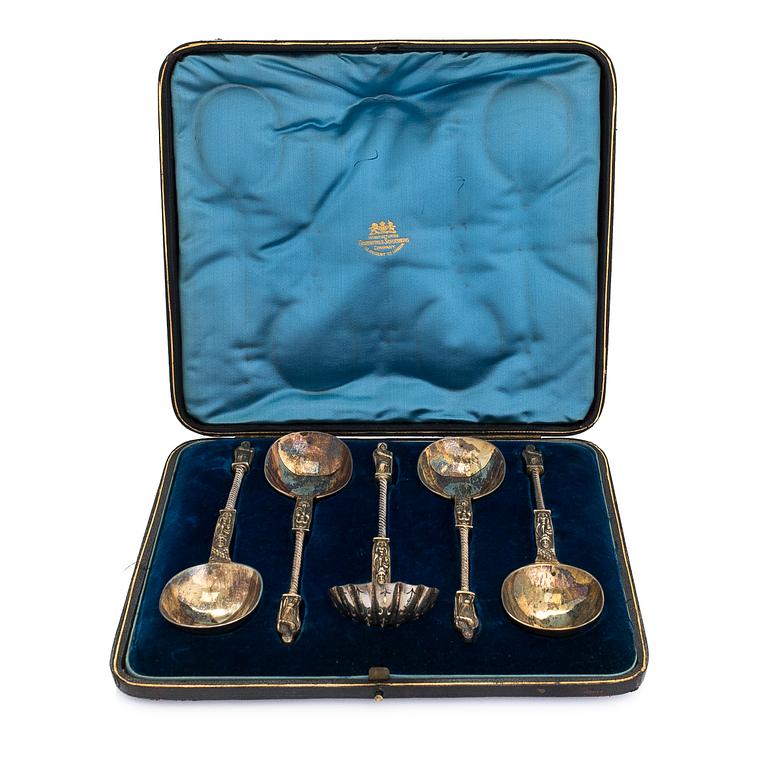 Serveringsskedar, 5 st, silver, Goldsmiths & Silversmiths Co Ltd ...