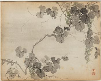 Wen Riguan, his genre, Grape Vines. - Bukowskis