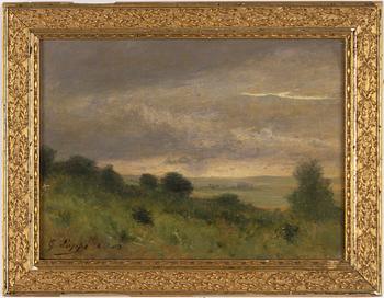 Gabriel Loppé, Twilight Landscape, ("Harrogate"). - Bukowskis