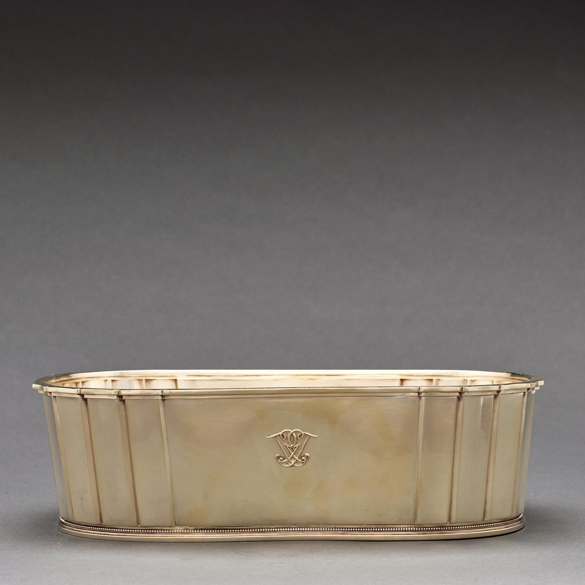 Atelier Borgila, a sterling silver gilt centerpiece, Stockholm 1946 ...