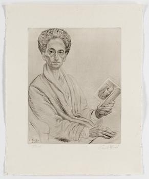 EDUARD WIIRALT, dry point, signed. Executed 1937. - Bukowskis