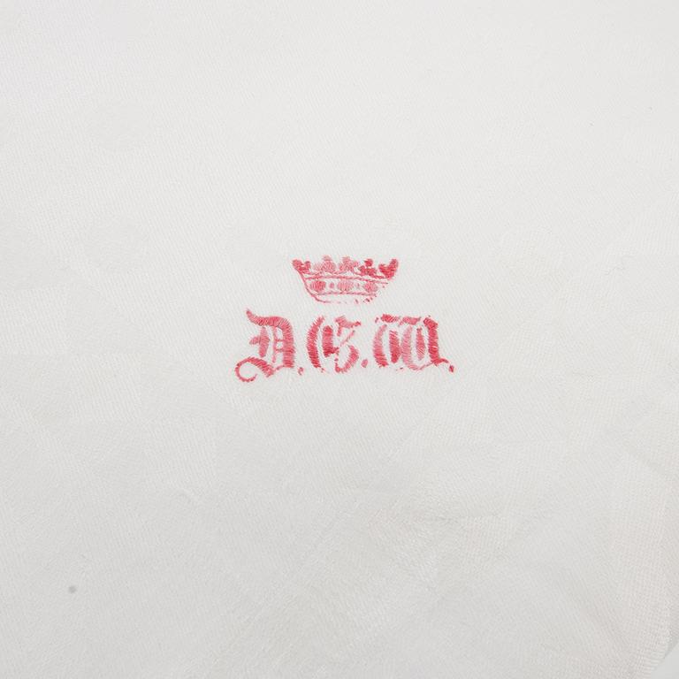 Dukar 3 st damast omkring 1900. - Bukowskis