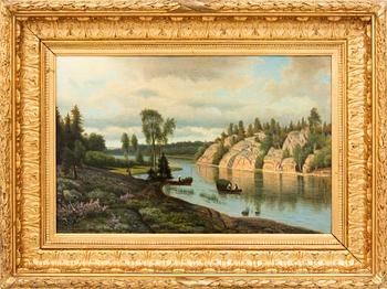 Carl August Fahlgren, olja på duk signerad och daterad 1883 ...