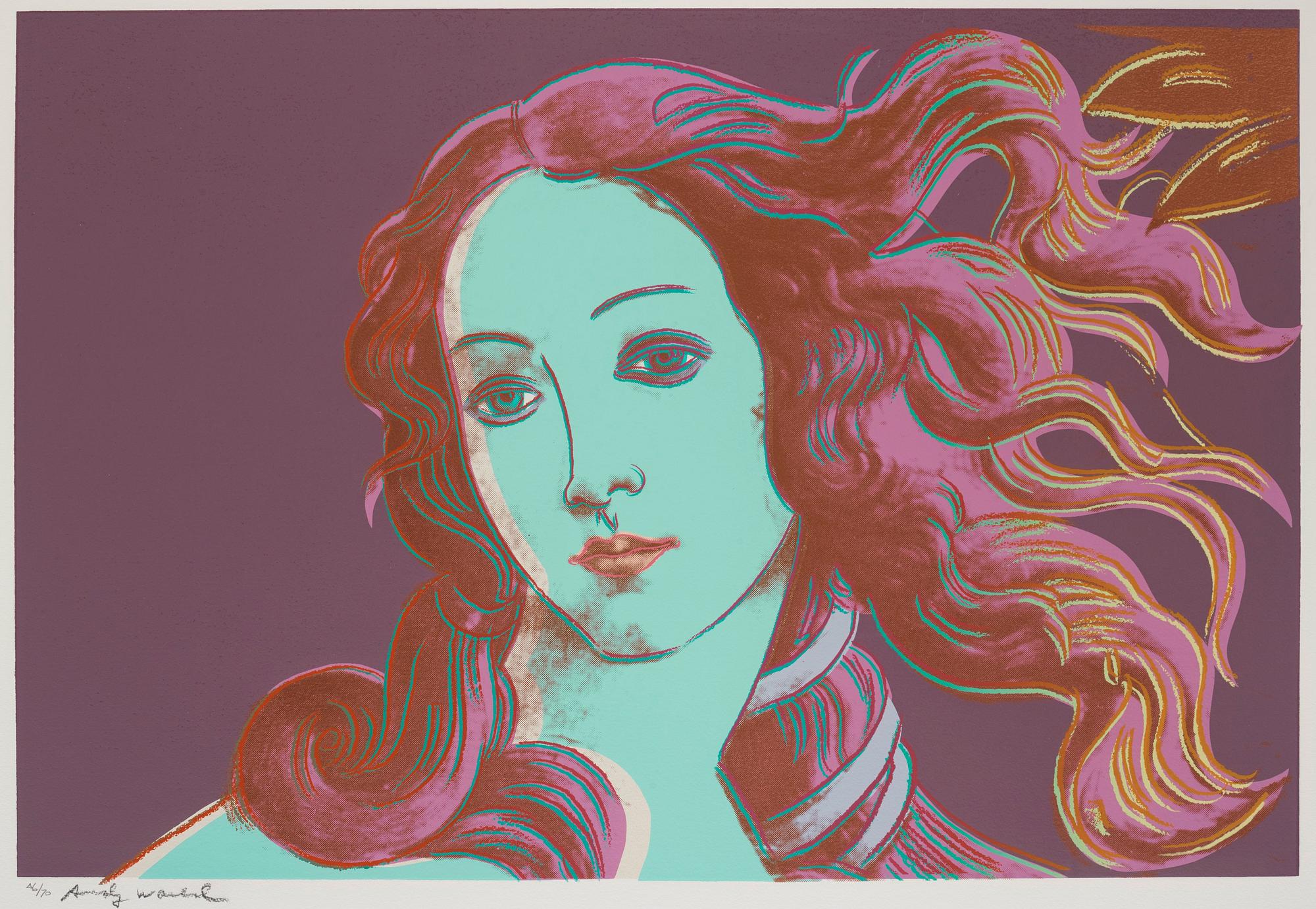 Andy Warhol, "Venus", from: "Details of renaissance paintings (Sandro ...
