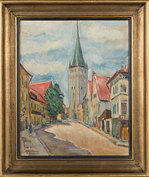 Arvo Makkonen, oil on board, signed and dated -30. - Bukowskis