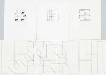 VLADIMIR KOPTEFF, serigrafier, 6 st, signerad och daterade, numrerade ...