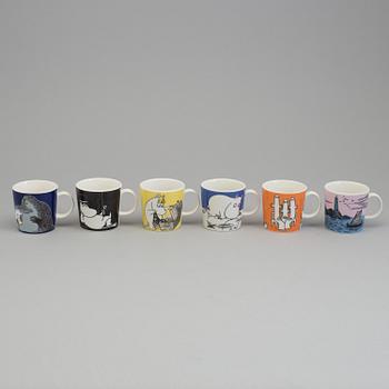 Six Moomin porcelain mugs, Moomin Characters, Arabia, 21st century ...