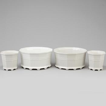 Four swedish porcelain flower pots 'Waldermarsudde', designed by the ...
