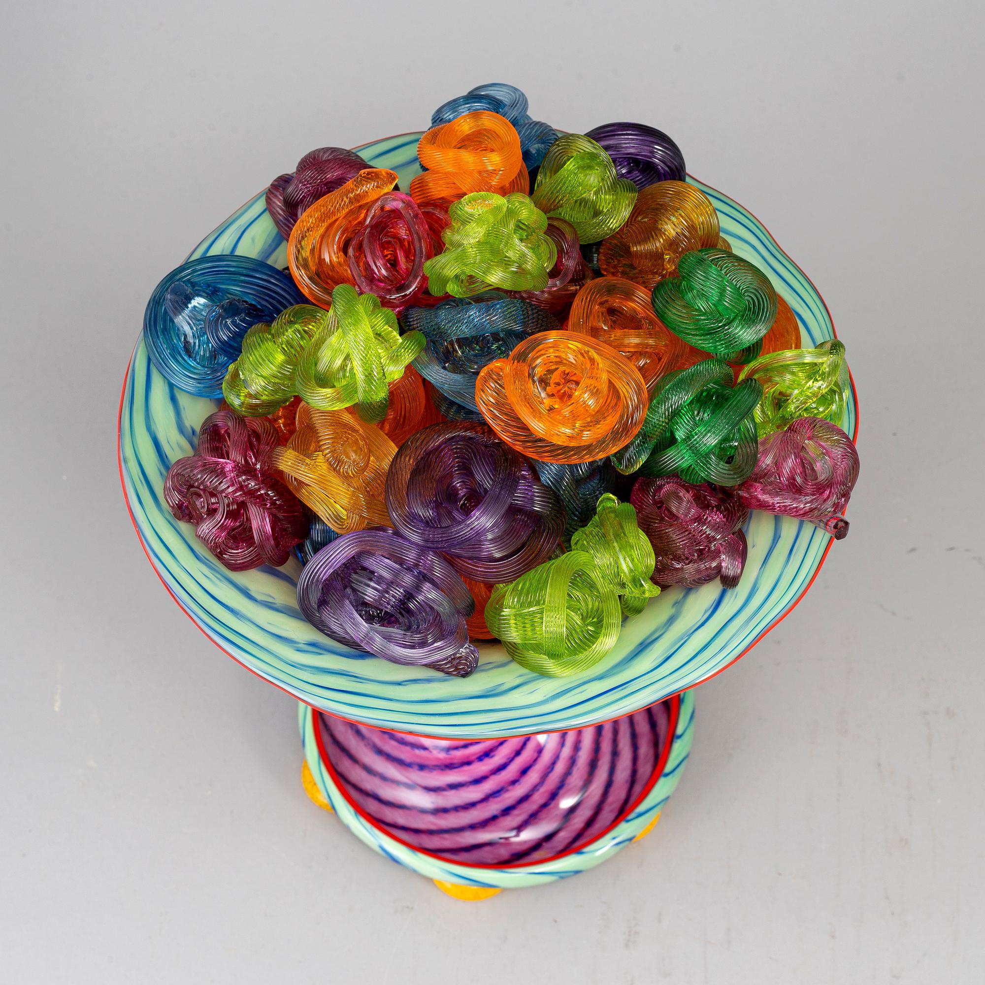 Jonas Rooth, a glass sculpture, 1990's. - Bukowskis