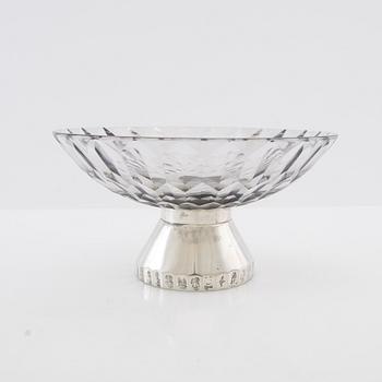 Märta af Ekenstam, skål på fot silver och glas Malmö 1920-tal. - Bukowskis