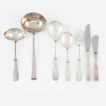 Eric Löfman, bestickservis, 55 delar, silver, modell Uppsala, MGAB ...