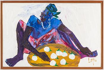 LARRY OTOO, scrylic on canvas, signed and dated 1999 verso. - Bukowskis
