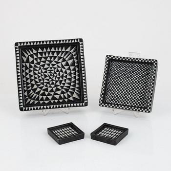 Stig Lindberg, a group of four 'Domino' ashtrays, Gustavsberg. - Bukowskis